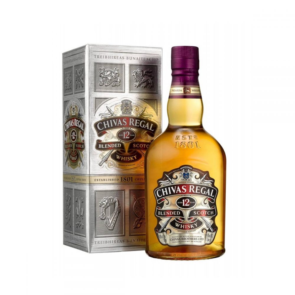Botella Whisky Chivas Regal 12 años 1 Litro - Distribuidora de Bebidas en Uruguay All In One